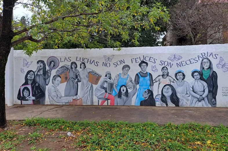 Un mural en Sastre para gritar ¡Ni una menos! | Bumerang News